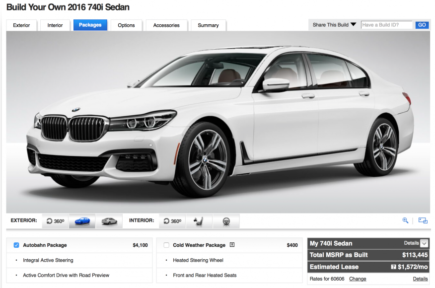 BMW 7 Series Configurator Launches at BMWUSA.com - BimmerFile